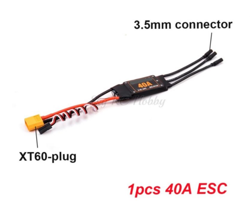 ESC 40 Amp 2-4S XT60 y Conectores 3.5mm - Drones de Carreras en Colombia
