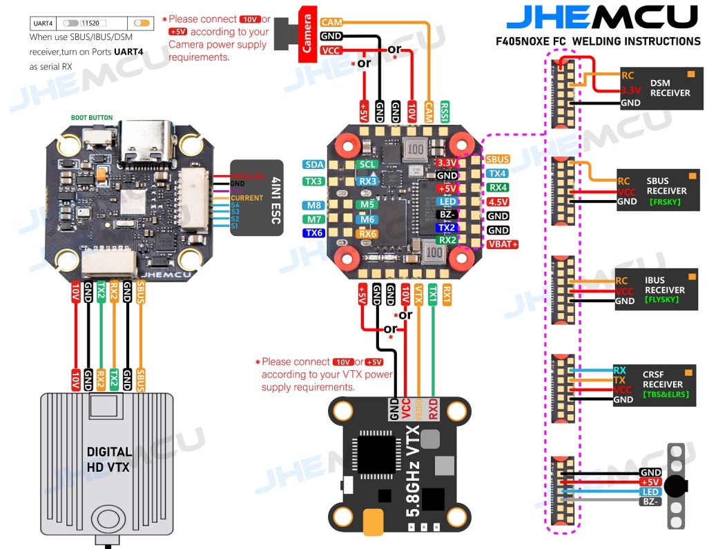 FC JHEMCU- F405 NOXE Baro OSD M3 - Drones en Colombia